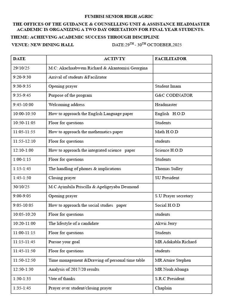 Program Lineup | PDF