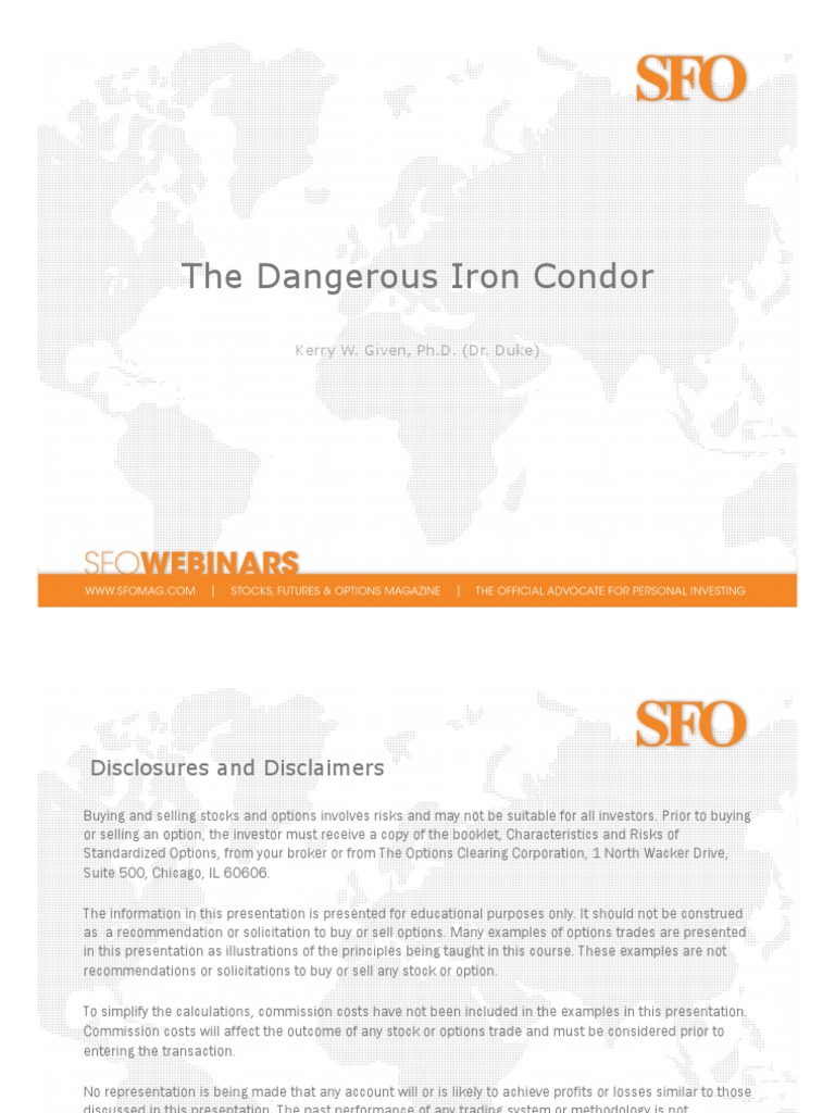 Dangerous Iron Condor Given Webinar | PDF | Option (Finance) | Stocks