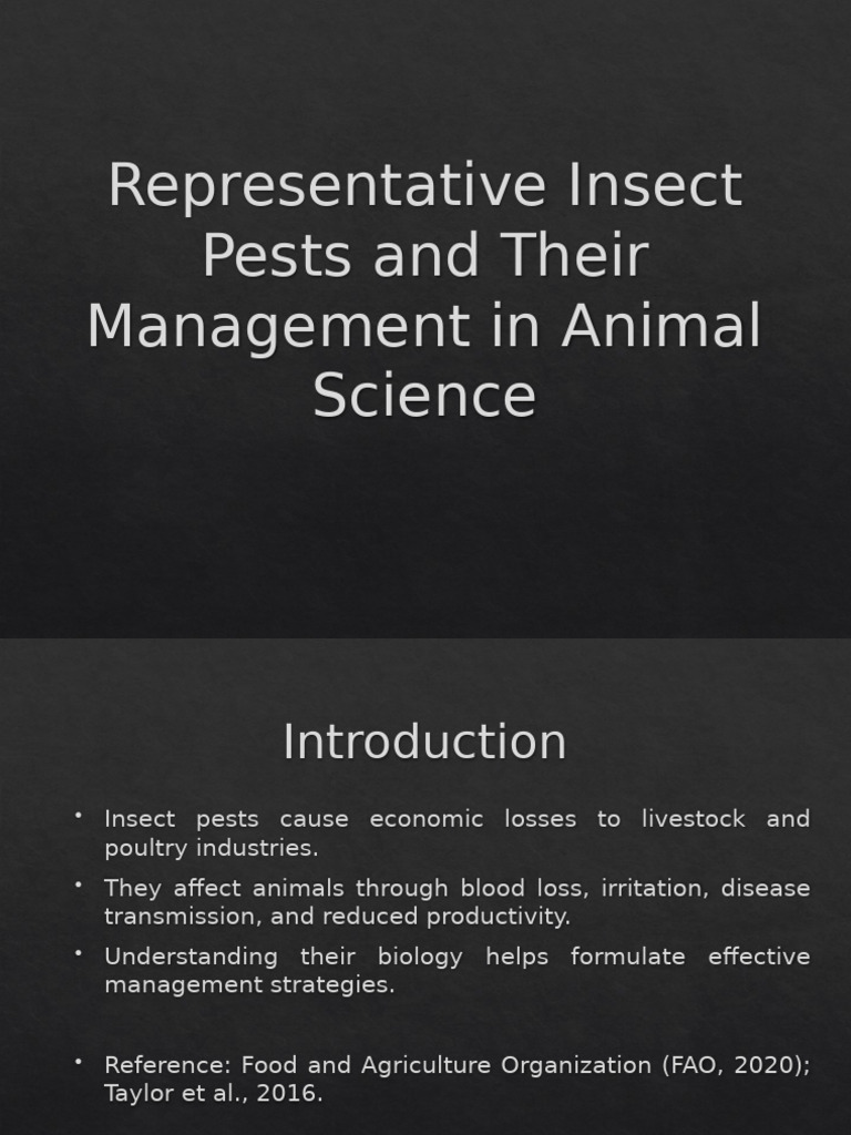Representative Insect Pests and Management | PDF | Pest (Organism ...