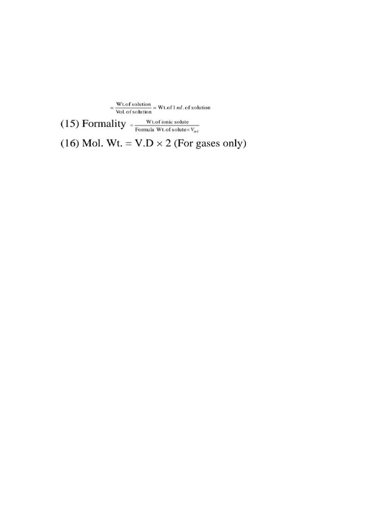Some Basic Concepts of Chemistry (Short Notes) | PDF