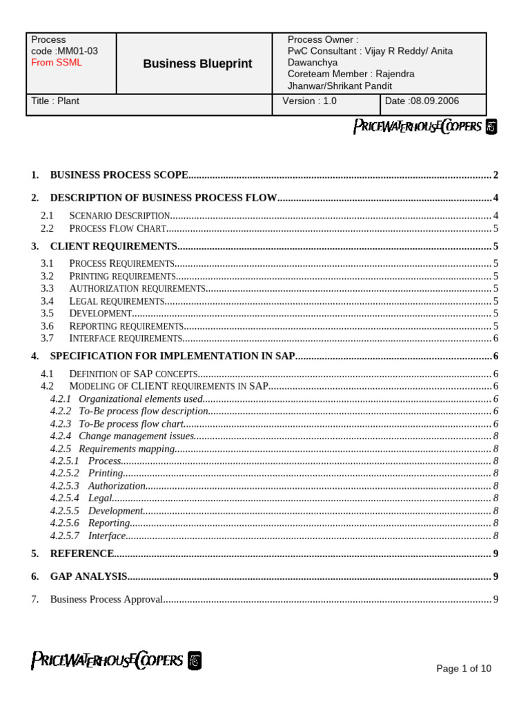 MM01 03 Plant | PDF | Textiles | Business Process