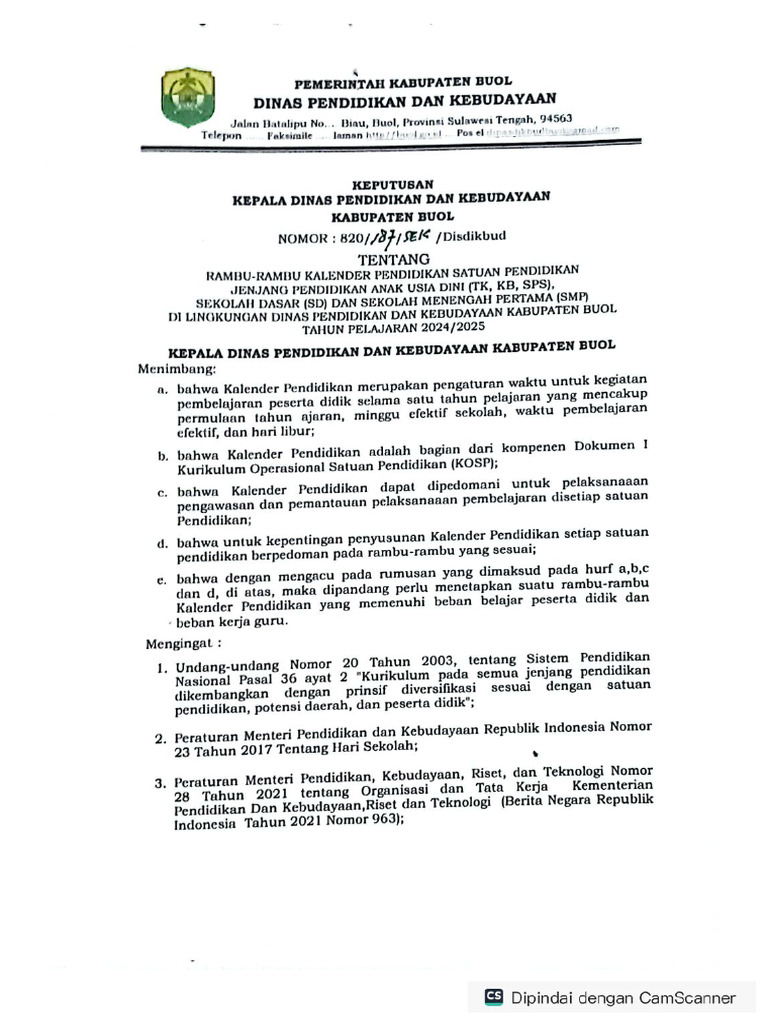 Kalpendik SD-SMP 2024 - 2025 | PDF