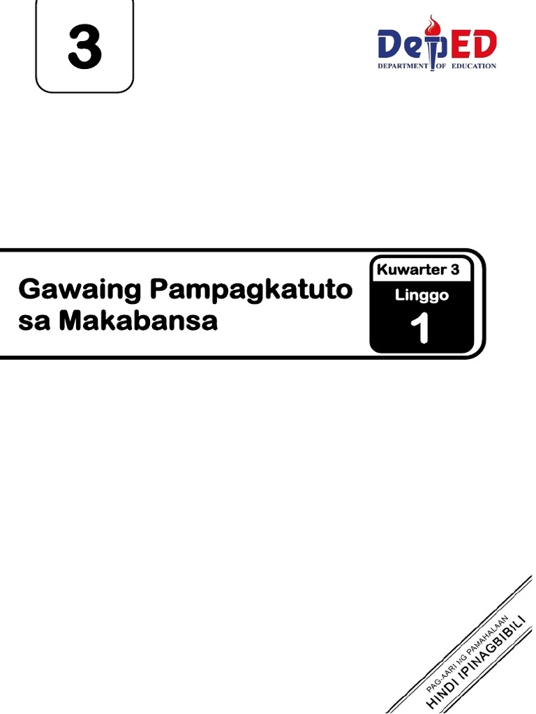 LAS Makabansa-3 Q3 Week1 RTP | PDF