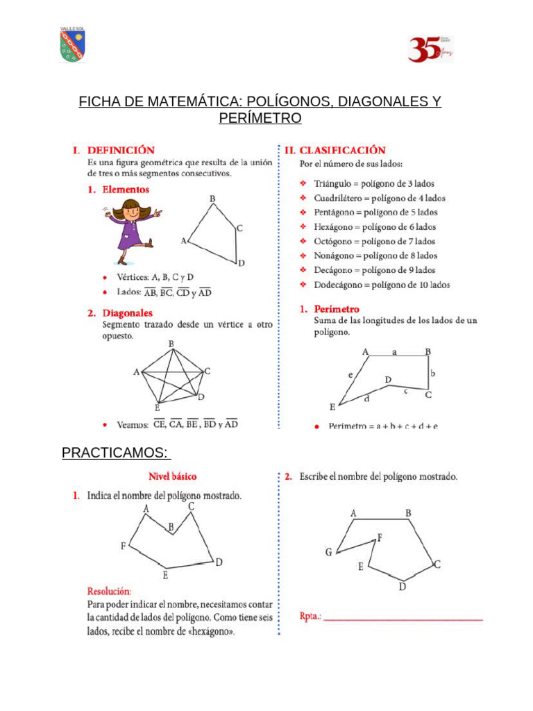 Ficha Retroalimentación Polígonos | PDF
