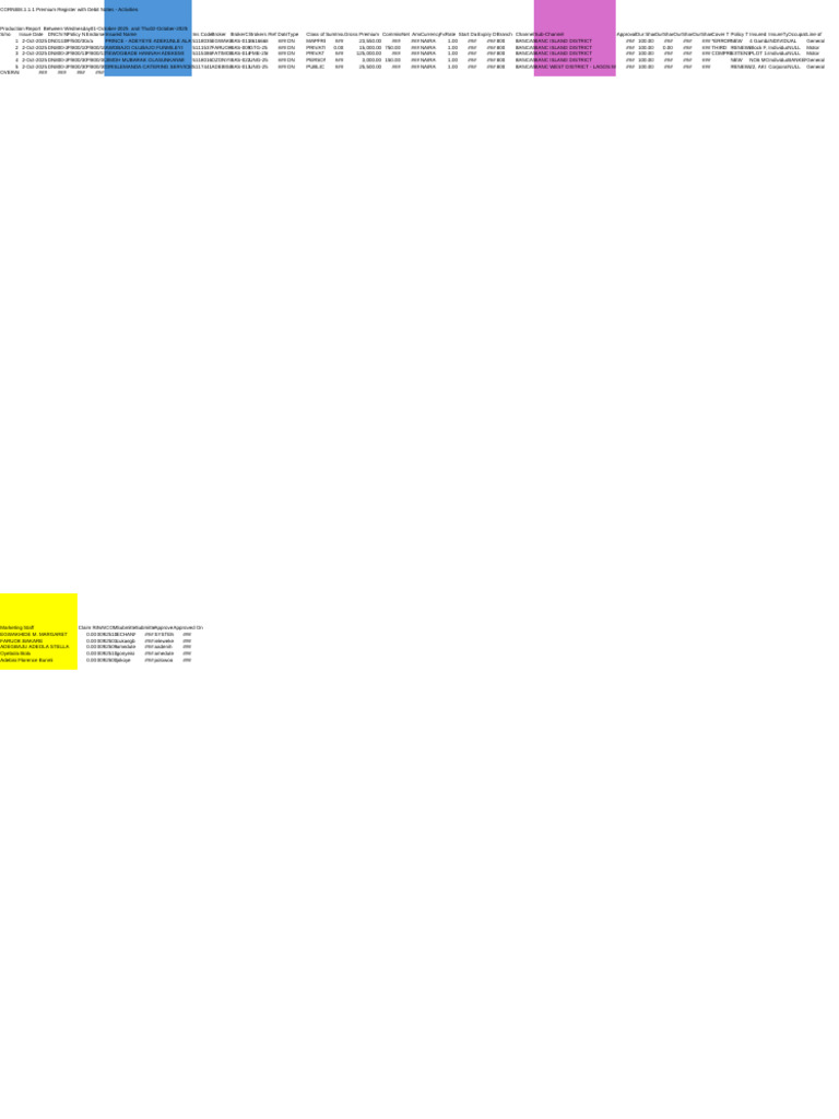 8.1.1.1 Premium Register With Debit Notes - Activities - 2025-10 ...