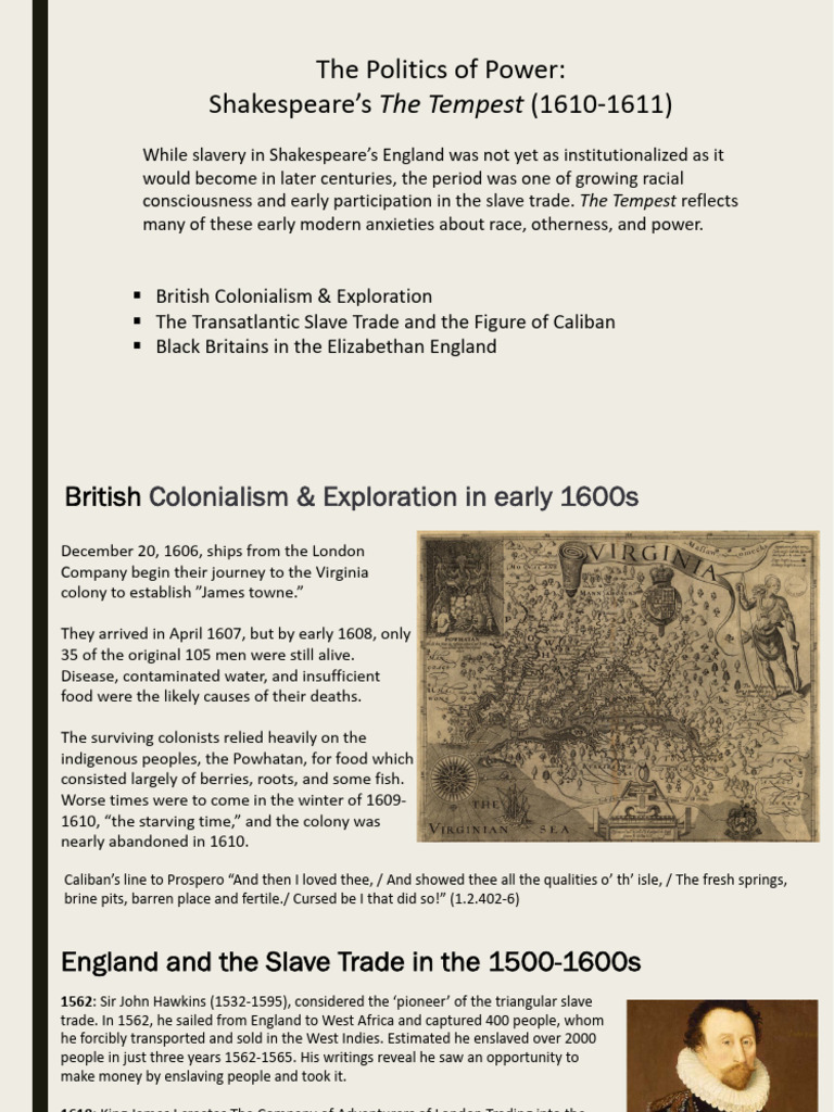 William Shakespeare's The Tempest Pt. 2 - Politics of Power | PDF | The ...