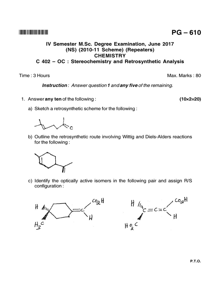 Stereochemistry and Retrosynthetic Analysis 17 | PDF | Stereochemistry ...