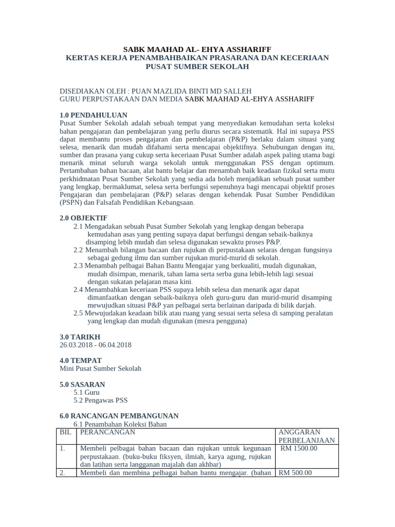 Libraay Kertas Kerja | PDF