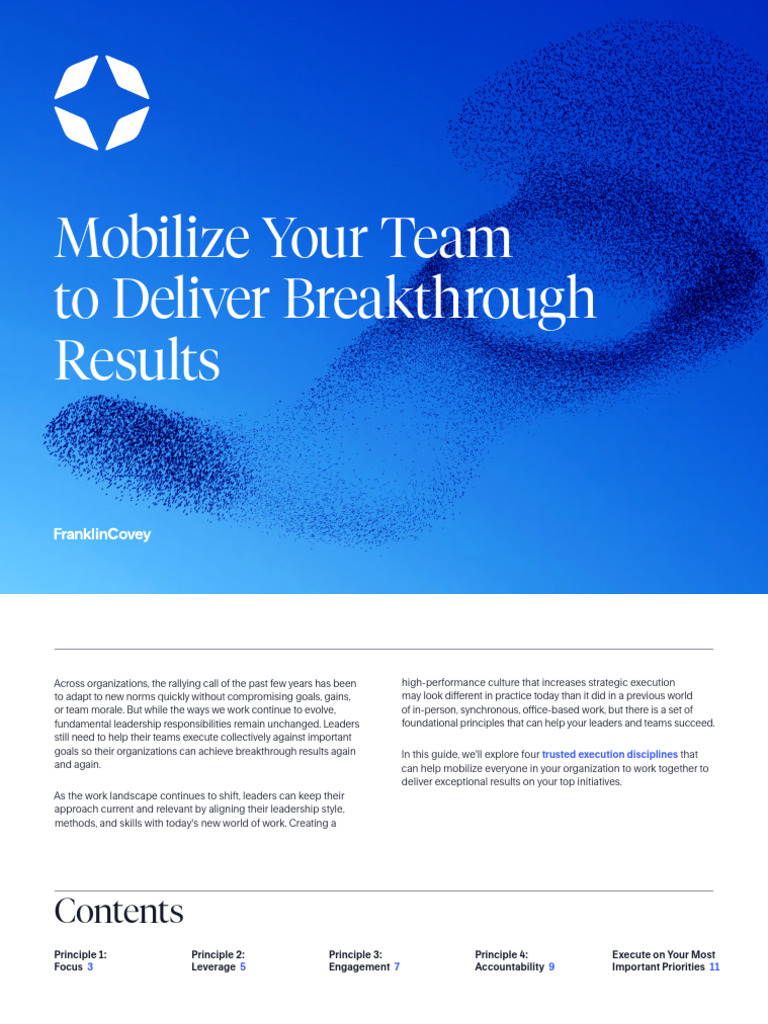 Mobilize Teams for Breakthrough Results | PDF | Leadership | Social ...