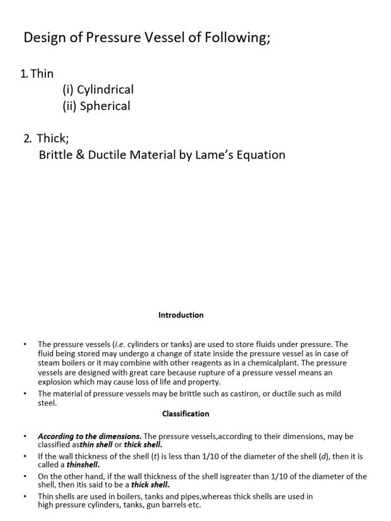 Pressure Vessel Design | PDF | Stress (Mechanics) | Mechanics