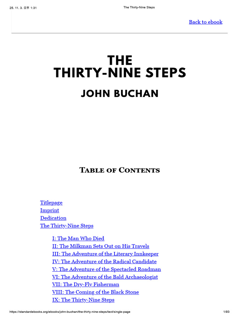 The Thirty-Nine Steps | PDF