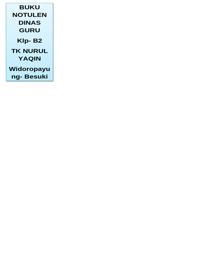 Buku Notulen | PDF