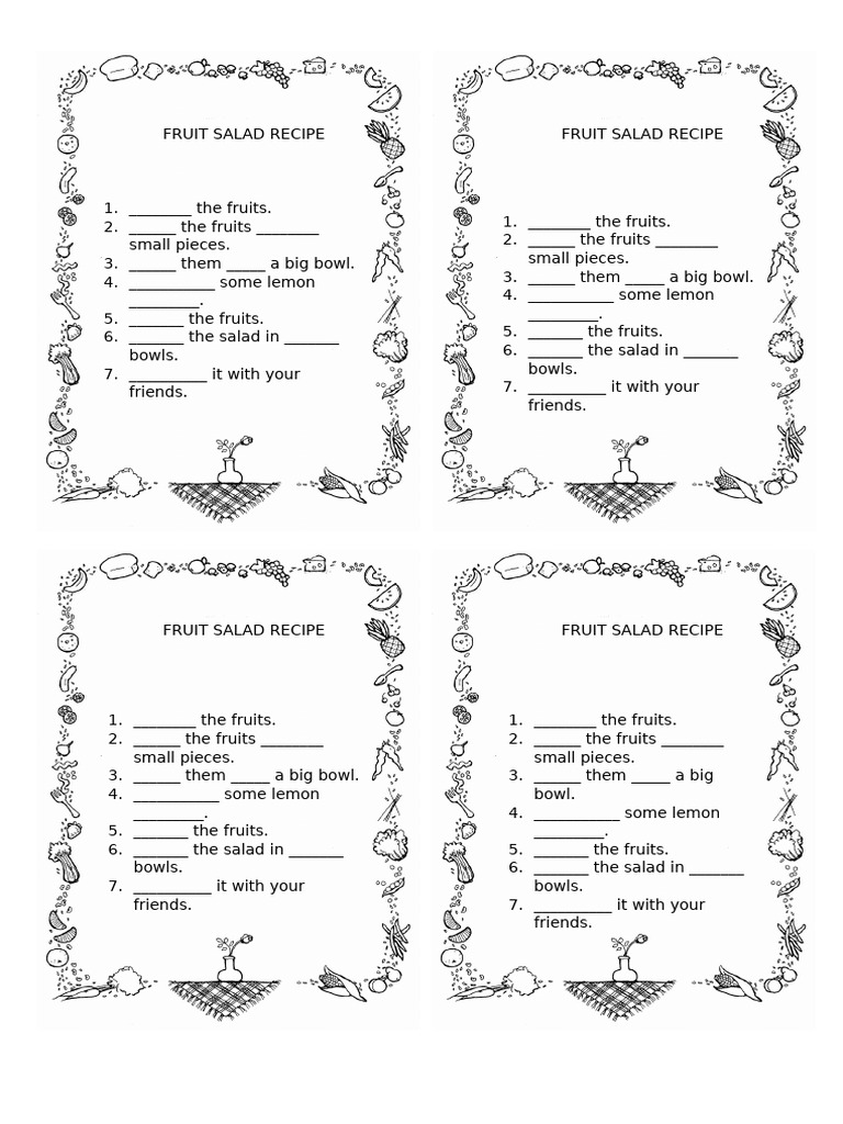 Fruit Salad Recipe | PDF
