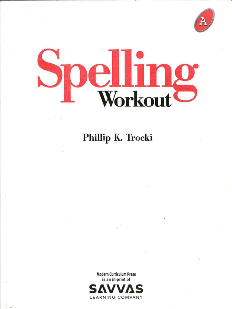 Spelling Workout A Lessons 1-10 | PDF