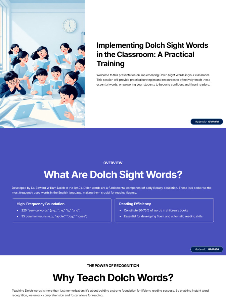Teaching Dolch Sight Words Effectively | PDF | Psycholinguistics ...