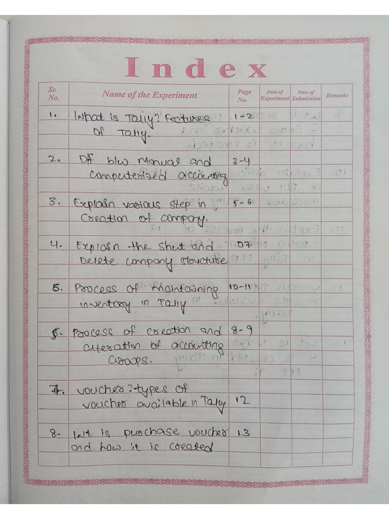 Tally Records | PDF