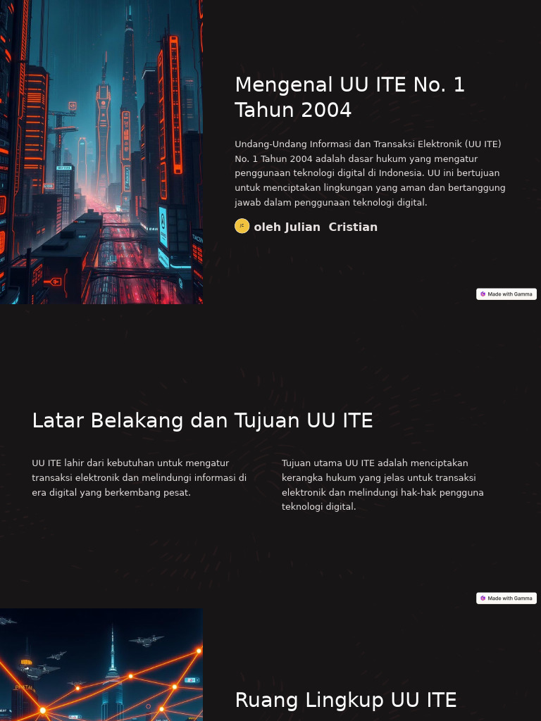 Mengenal UU ITE No 1 Tahun 2004 | PDF