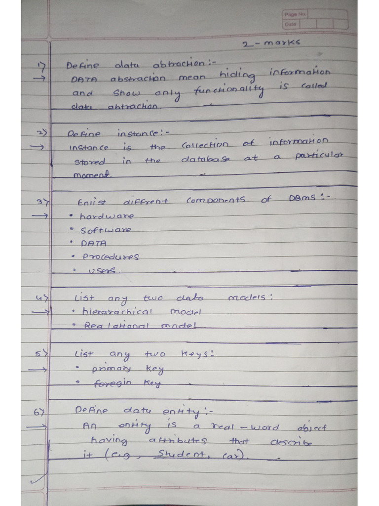 Dbms Questions Answers | PDF