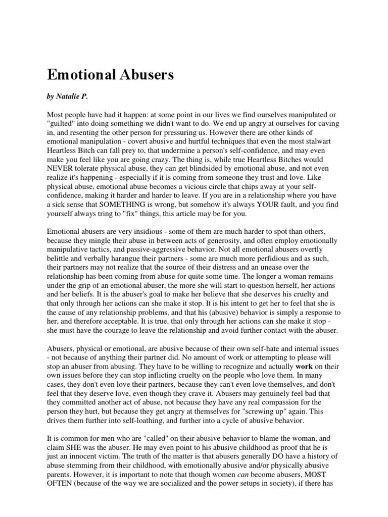 Article From Counsellor | PDF | Psychological Abuse | Anger