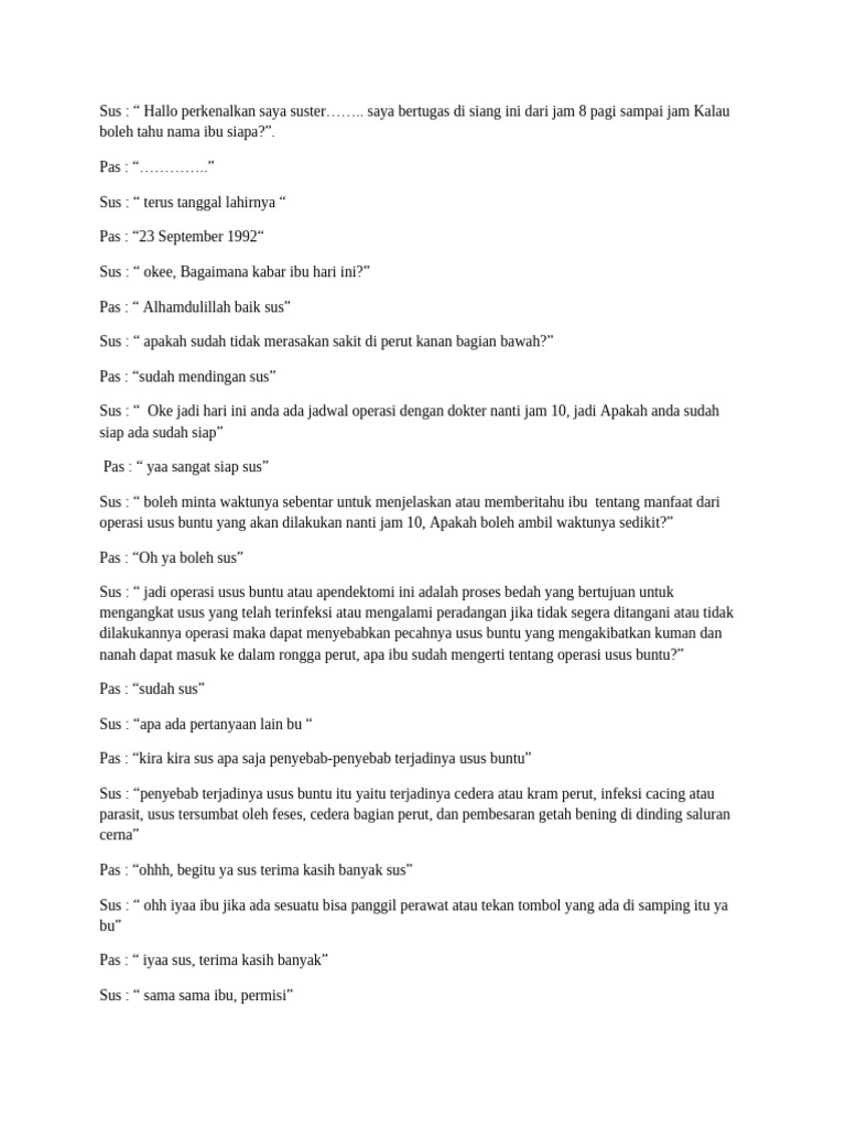 Dialog Sus Dan Pas | PDF