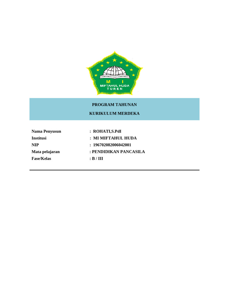 2.prota PPKN Kelas III Kumer 25-26 | PDF