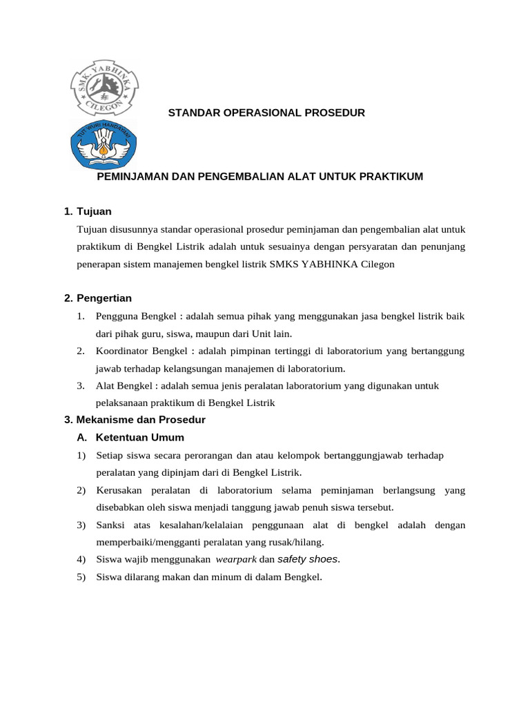 Prosedur Peminjaman Alat Praktikum | PDF