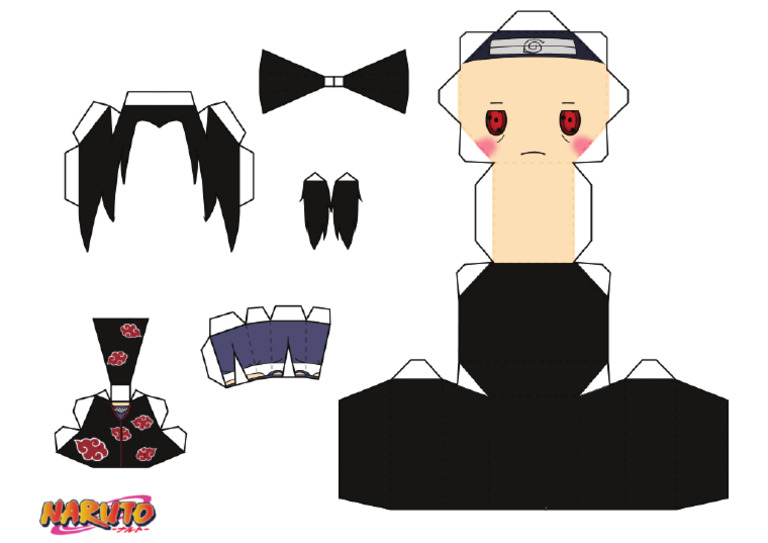 Itachi Uchiha Chibi Doll Paper Craft | PDF