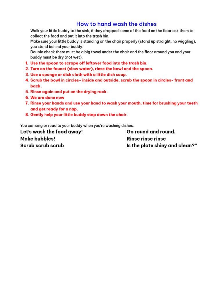 Washing Dishes | PDF