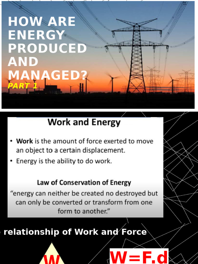 Lesson 5 How Energy Is Produced and Managed PART1 | PDF