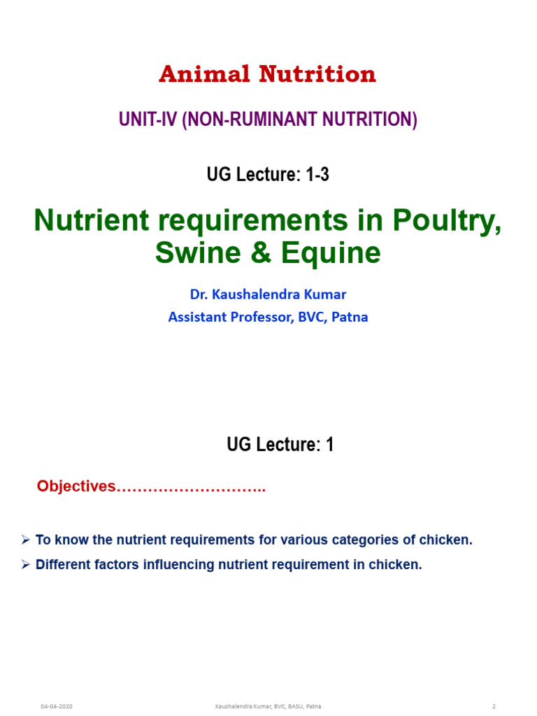 Nutrient Requirements for Swine | PDF | Pig | Nutrients