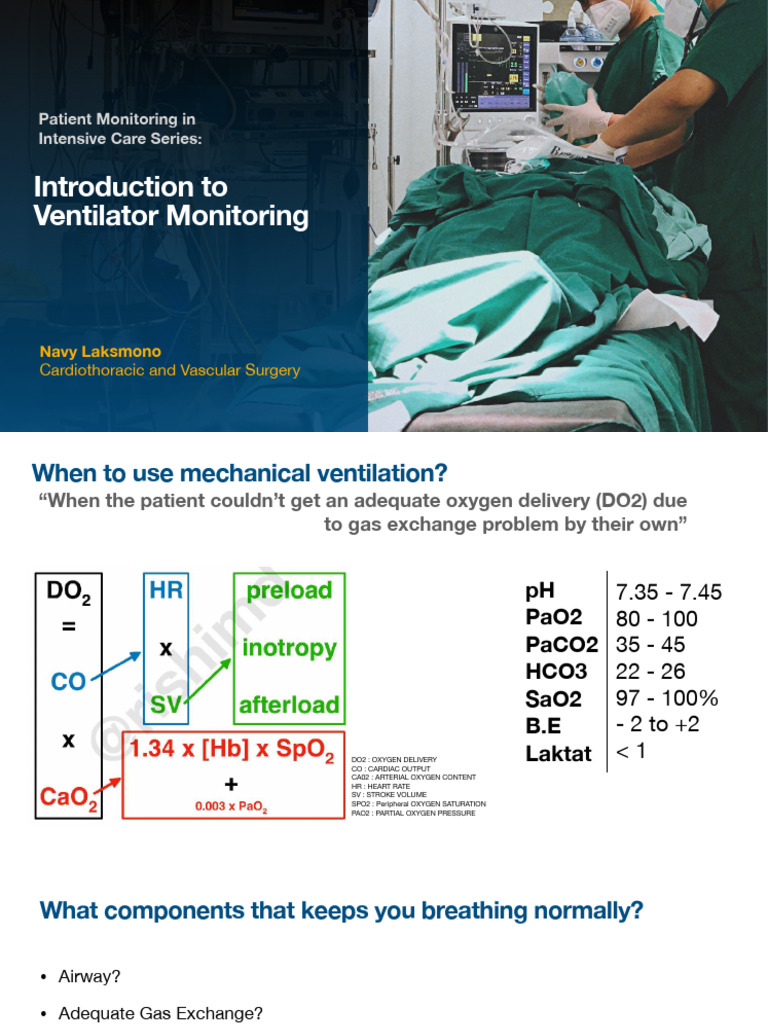 Ventilator Monitoring - Navy Laksmono | PDF | Medical Specialties ...