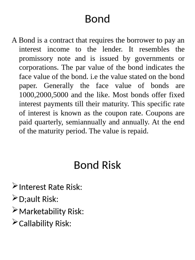 Understanding Bonds: Risks and Pricing | PDF | Bonds (Finance) | Yield ...