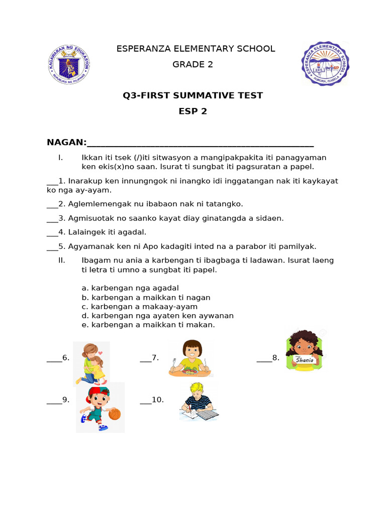q3 First Summative and Performance | PDF