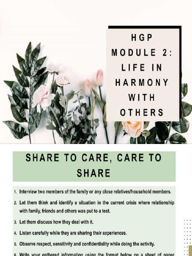 HGP Module 2 (1ST) | PDF