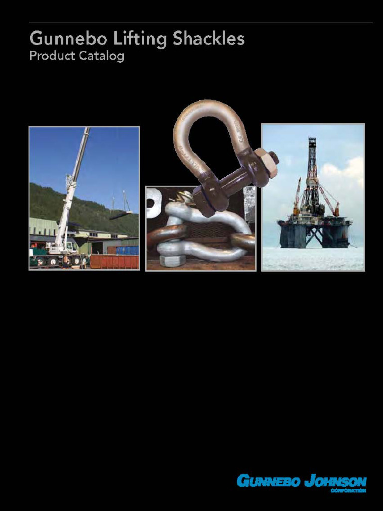 Gunnebo Lifting Shackle Catalog 63582 Rev B Page 1 | PDF