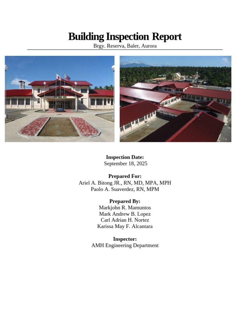 Comprehensive Building Inspection Report | PDF | Safety | Ventilation (Architecture)