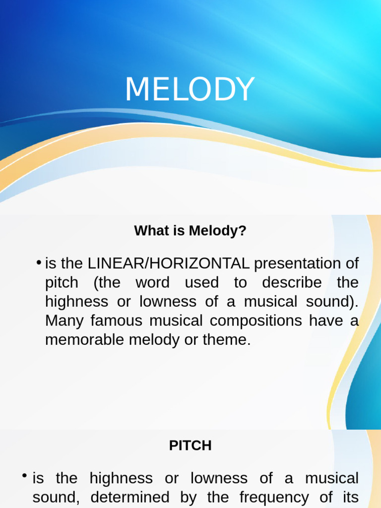 Understanding Melody and Pitch Basics | PDF