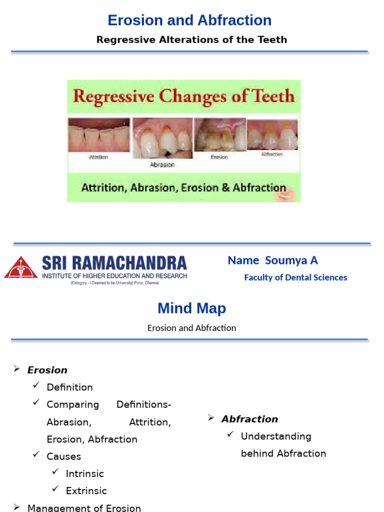 Erosion and Abfraction | PDF | Tooth Enamel | Tooth