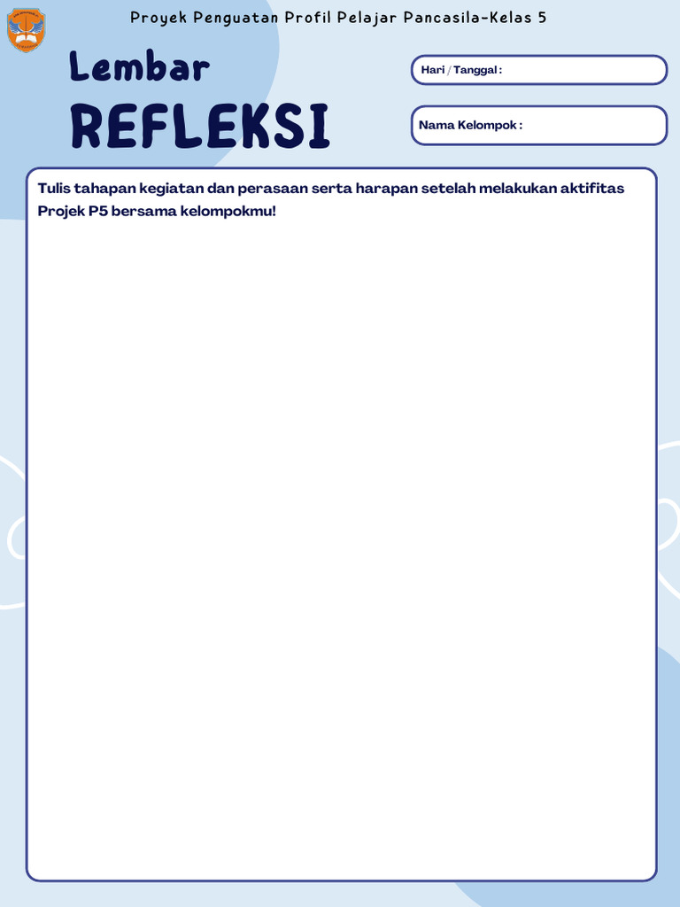 Refleksi Proyek P5 Kelas 5 Pancasila | PDF