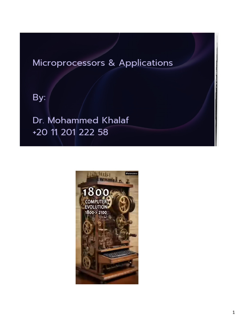 1 8086 Microprocessor by Khalaf 1 32 | PDF | Input/Output | Central Processing Unit