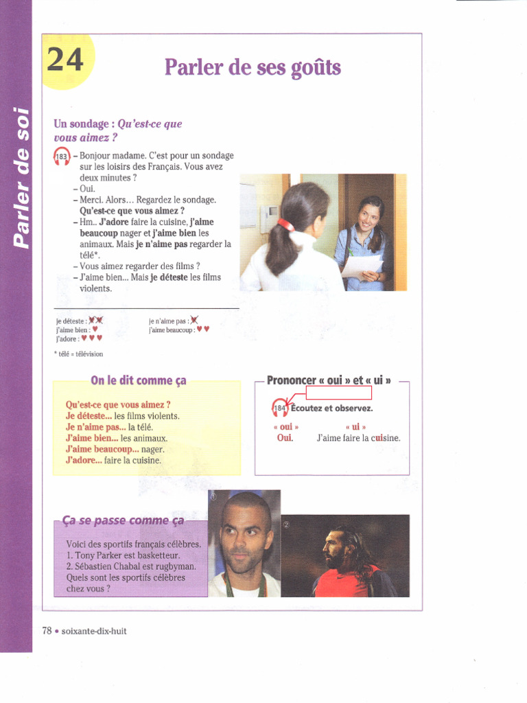 Cours 4-Goûts, Préférences | PDF