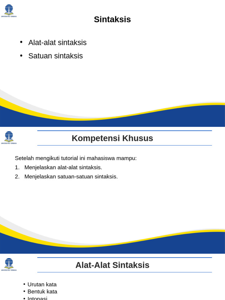 Sesi 5 - Sintaksis | PDF