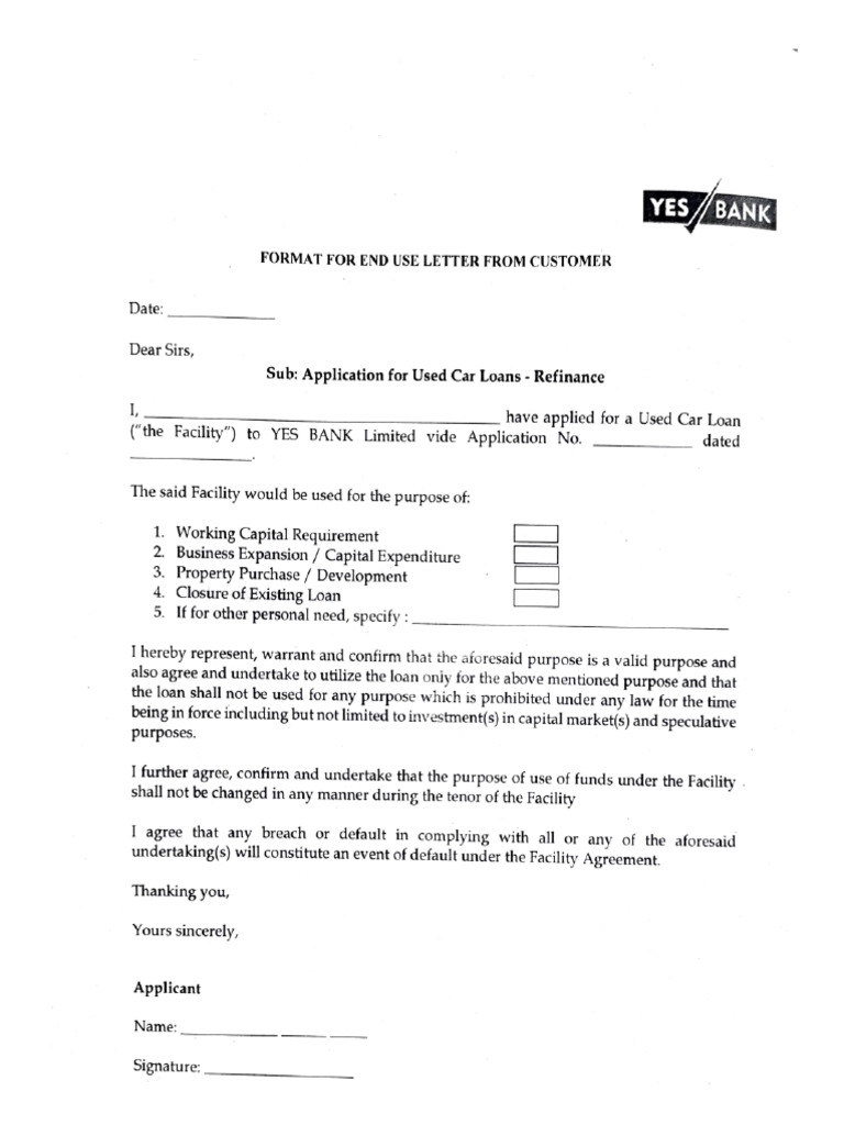 End Use Letter | PDF