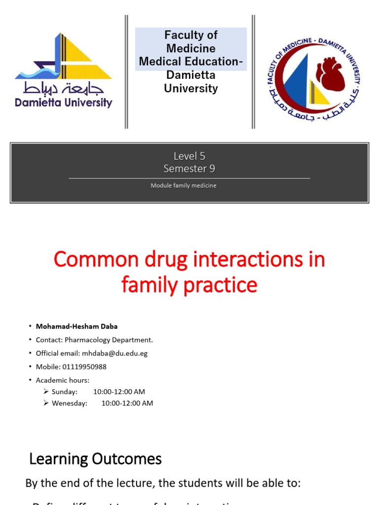 33-Common Drug Interactions in Family Practice | PDF | Nonsteroidal ...