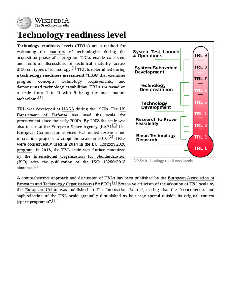 Understanding Technology Readiness Levels | PDF | Technological Change