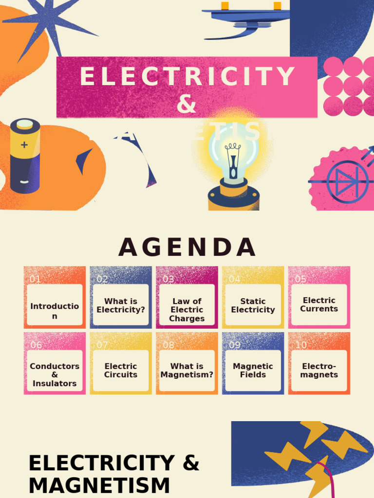 Electricity and Magnetism Physical Science Presentation in Colourful ...