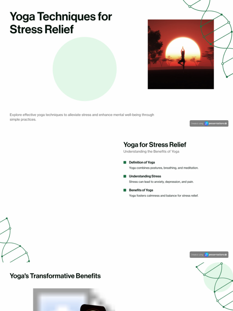 Simple Yoga Techniques for Stress Relief | PDF