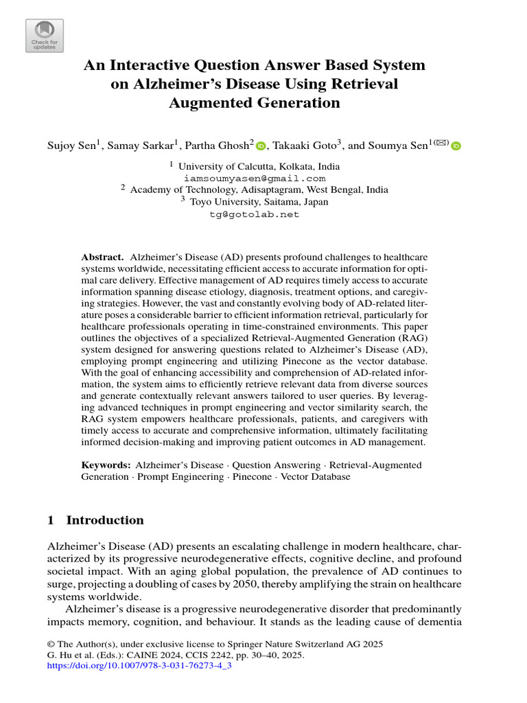 An Interactive Question Answer Based System Using RAG | PDF | Databases ...