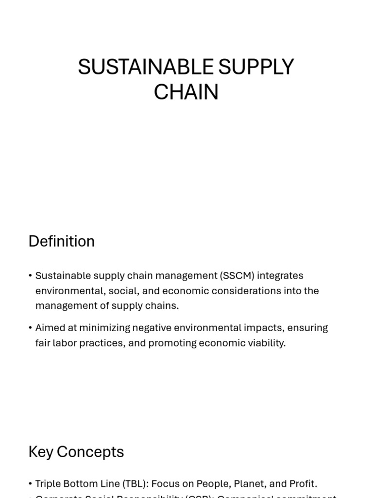 Sustainable Supply Chain | PDF | Sustainability | Supply Chain