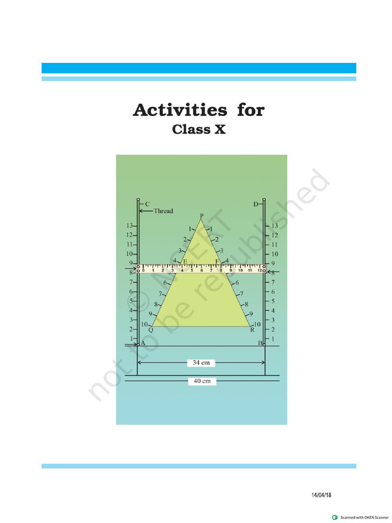 CBSE Class 10 Maths Lab Manual Activity Part 1 English 1 | PDF